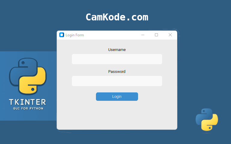 Creating A Custom Login Form With Customtkinter Camkode